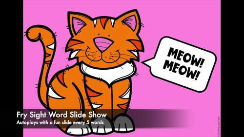 Sight Word Slide Show | Fry's First 100 | Google Sheets Checklist for ...