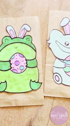 Easter Egg Hunt Bag Craft - Easter Bunny & Animals with Bunny Ears PDF ...