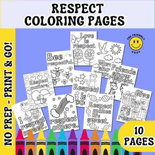 week of respect coloring pages