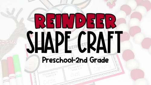 Reindeer Shape Craft - Christmas Writing Craft Activity Preschool ...