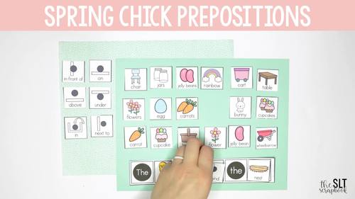 Prepositions Activities for Speech Therapy - Spring Themed Spatial Concepts