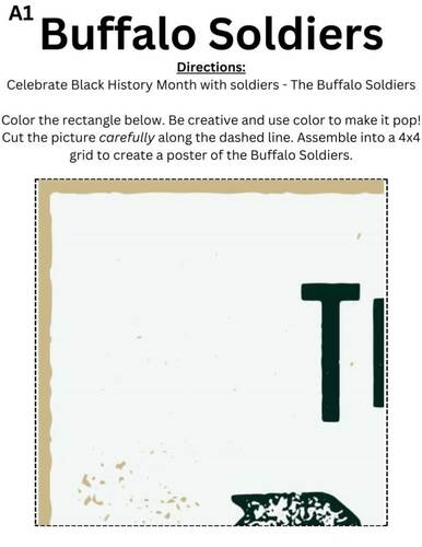 Black History Collaborative Reading and Poster - Buffalo Soldiers