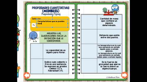 Propiedades de la Materia Libreta Interactiva DIGITAL AND PRINT | TPT