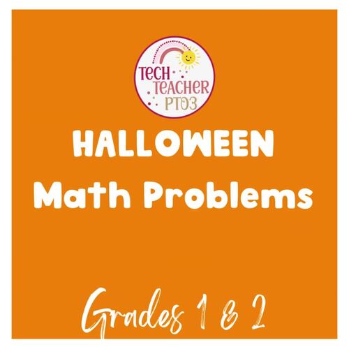 Halloween Math Problem Solving Worksheets Addition Subtraction First Grade