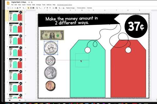 Digital Math//Money Bills & Coins Activity//Google & Seesaw//DISTANCE ...