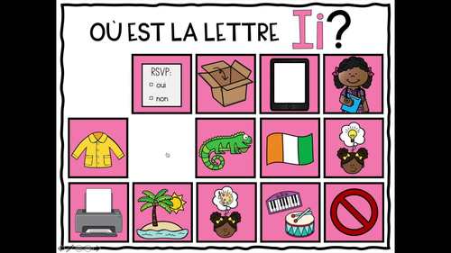 French Digital Alphabet Games - Où est la lettre I? by Fun in French ...