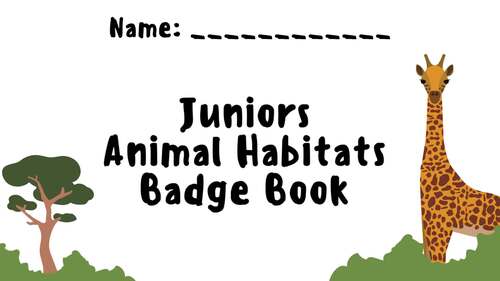 Girl Scouts Junior Badge Book Animal Habitats Activity Plan Badge Steps