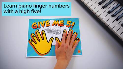 Give Me 5! Piano Finger Numbers and Beginner Hand Positions by Treble ...