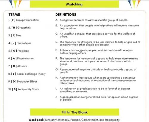 Social Psychology Test (Part 1) by Psyched About Social Studies | TPT