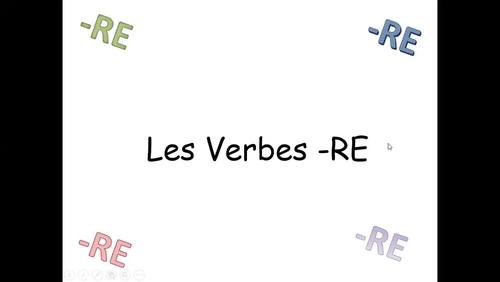 French -RE Verbs & Conjugation Video Note Bundle (Distance Learning)