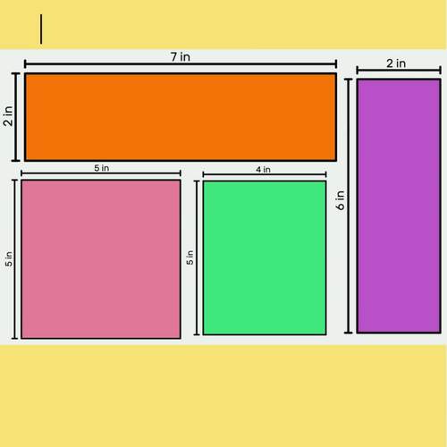 Area and Perimeter Rectangles (Shapes with Measurements in Inches ...