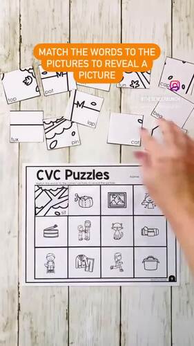 Mystery Hidden Picture Puzzles for Beginning Sounds - Fall Themed