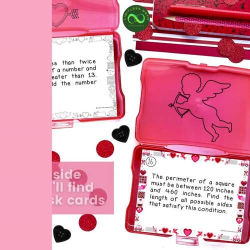 Valentine Task Cards - Multi Step Inequalities Word Problems | TPT