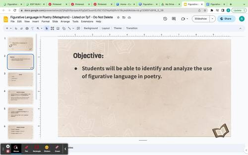 Figurative Language in Poetry Lesson and Guided Notes (Metaphors)