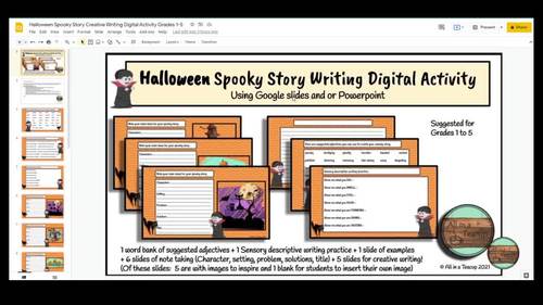 Halloween Spooky Story Creative Writing Digital Activity by All in a Teacup