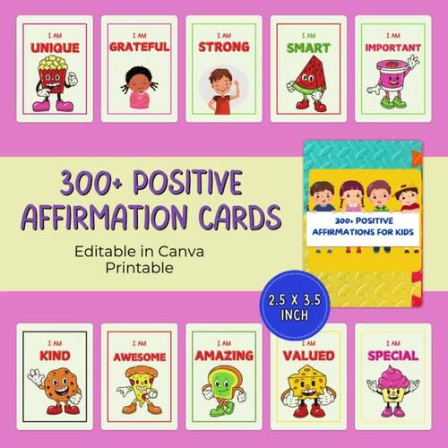 300+ Bright Affirmation Station| Affirmation Mirror | Editable ...