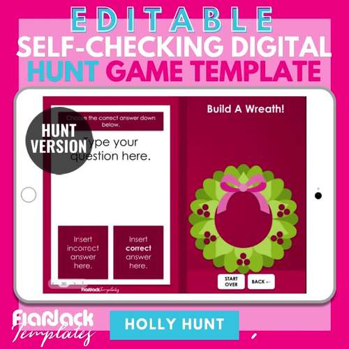Holly Hunt Google Slides PowerPoint Editable Game Template | TPT
