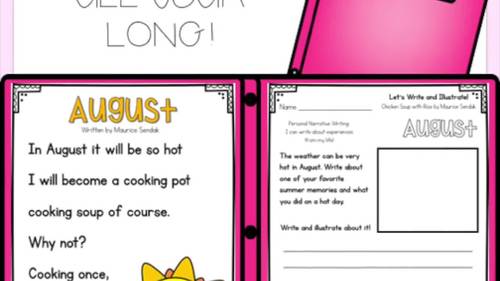 Chicken Soup with Rice Poems and Writing Activities by Miss Clark's ...