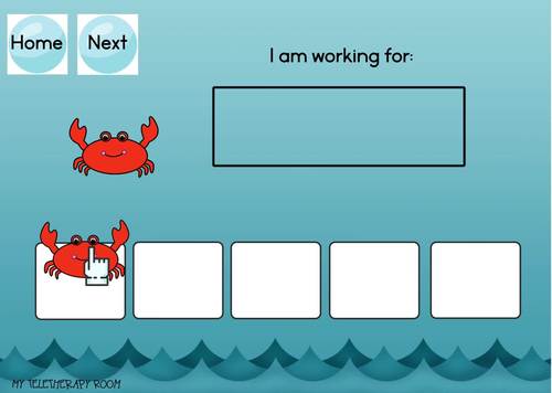 Virtual Token Boards-Ocean Theme (Distance Learning, Teletherapy, Boom ...