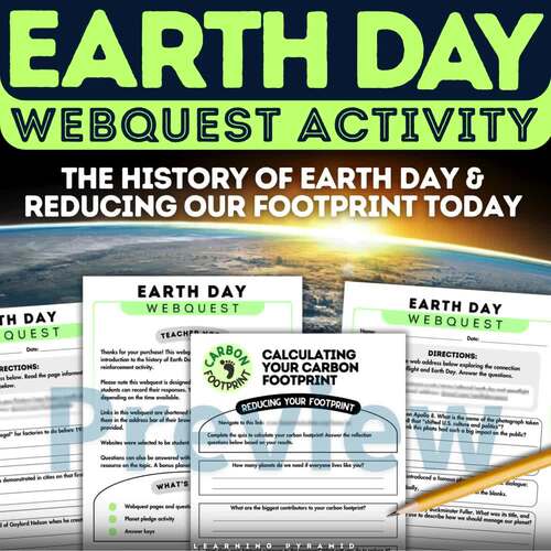 Earth Day Webquest Activity | History & Impact | Human Impact on the ...