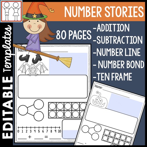 Editable Number Bonds to 10 Worksheets Halloween Worksheets by Catherine S