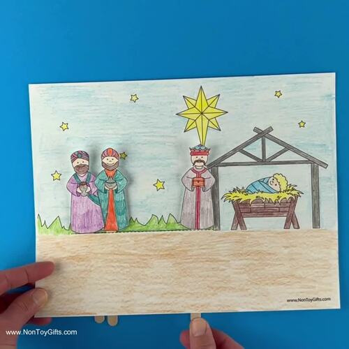 Wise Men Craft - Nativity Coloring Activity - Christmas Sunday School