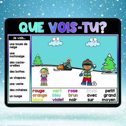 Que vois-tu? French Winter Picture Prompts by Sprinkle it with French