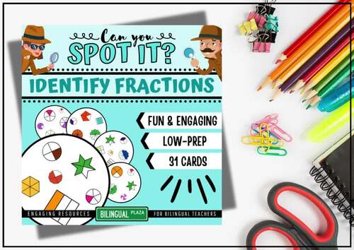 Identifying Fractions Game Hands-On Math Activity for Centers and Small ...