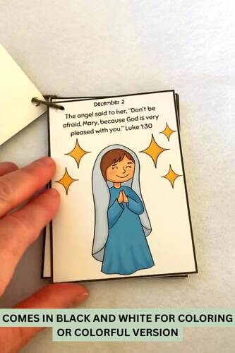 Advent Nativity Christmas Story Cards, 25 Days of December Coloring ...