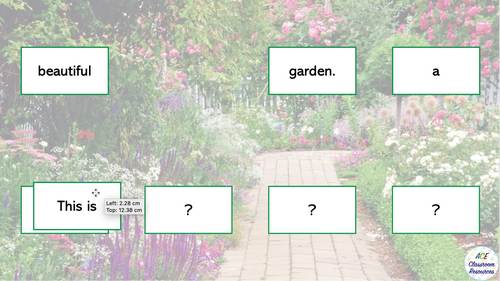 Sentence structure/Unscramble the sentence - Interactive Classroom Resource