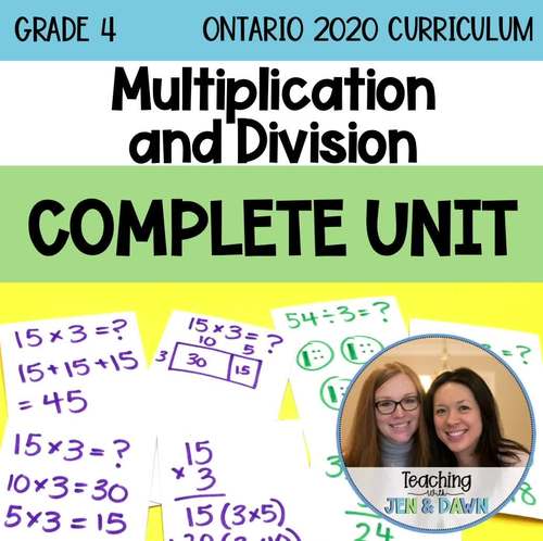 Grade 4 Multiplication and Division Unit - Ontario Math 2020 - PDF and ...