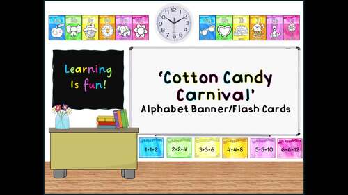 Alphabet Banner/Flash Cards- 'Cotton Candy Carnival' by Miss Bee is ME