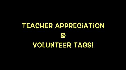 Teacher & Volunteer Gift Tags by The Self-Sufficient Classroom | TPT