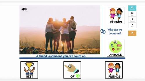 Friendship & Kindness Interactive Boom Cards with Core Words for Speech ...