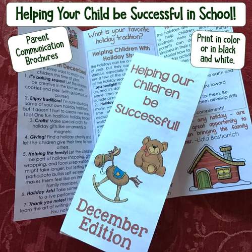Parent Communication Brochure - December Edition by Elementary Matters