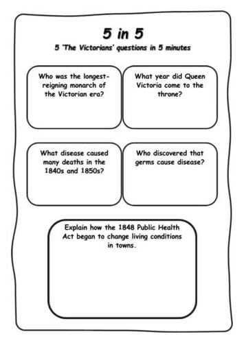 History The Victorians Starter Questions Worksheets PDF by Worksheet ...