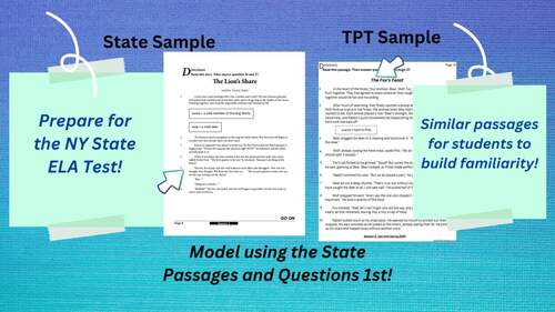 New York State ELA TEST PREP 5th Grade 2025 | Test Prep | NYS | TPT