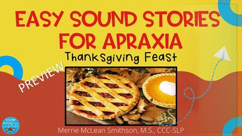 Thanksgiving Story for Apraxia: Interactive & Repetitive Simple ...