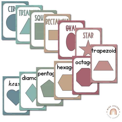 Shape Posters | Cute Sea Life Classroom Decor | Editable | TPT