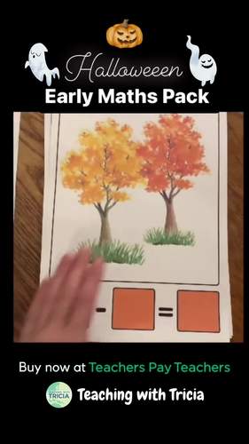 Halloween Early Maths Pack- Counting, Ordering, Graphing, Add & Subtract