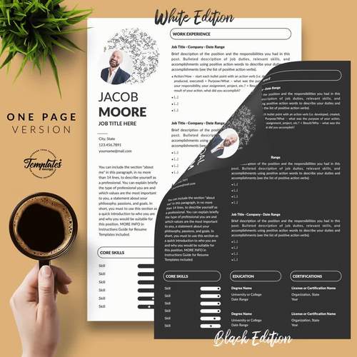 Creative Resume - Jacob Moore / Professional Resume for MS Word & iWork ...