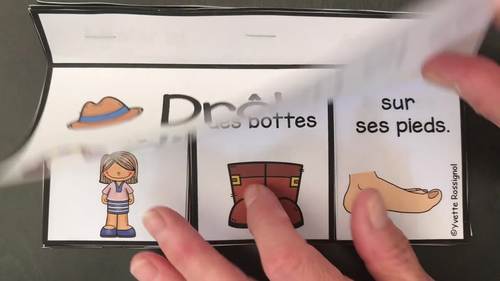 Lecture pour thème Les vêtements | Emergent reader for French Clothing