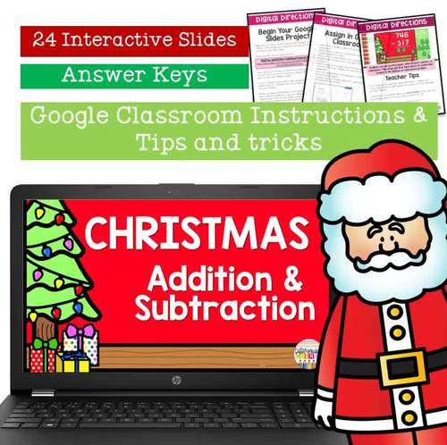 Christmas Math 3 Digit Addition and Subtraction with Regrouping | TpT