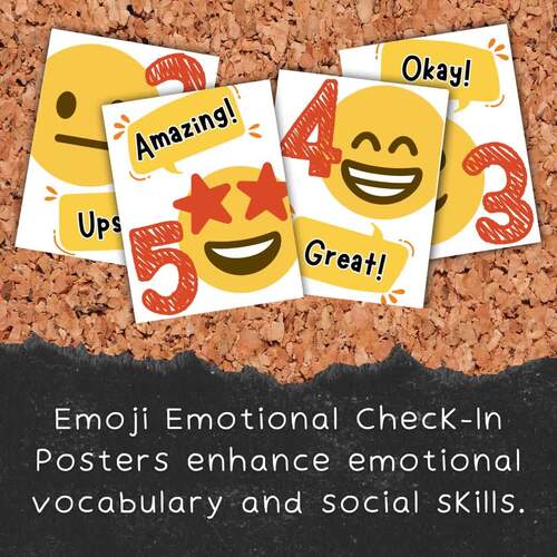 Emoji Emotional Check-In Posters | Likert Scale Feelings Chart | SEL ...