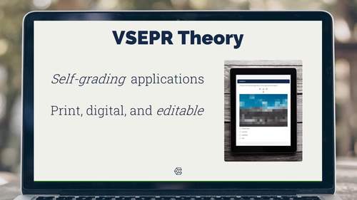 VSEPR Theory Chemistry Print, Digital, and Editable - Pixelated Image ...