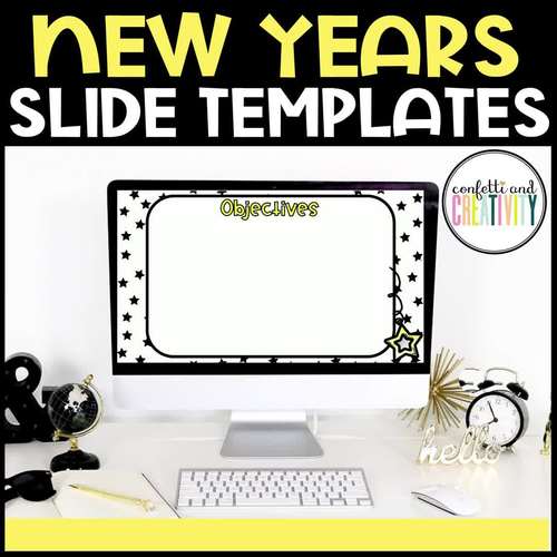 New Years Holiday Google Slides Template | Distance Learning | TPT