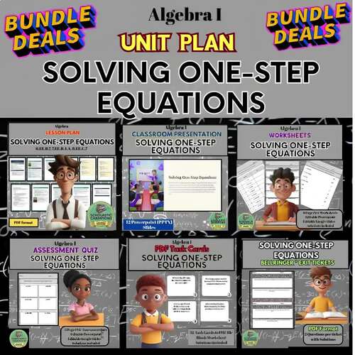 SOLVING ONE-STEP EQUATIONS * Algebra Math Unit BUNDLE by Scholastic ...