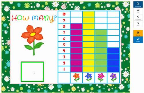Spring Math Bar Graphs Graphing and Data Spring Math Practice Boom Cards