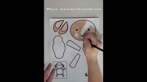 Cut and Paste a Cute Lamb Craft Spring Art Activity Scissor & Fine ...