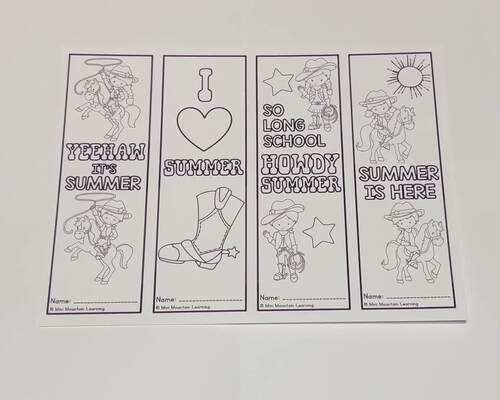 End of the School Year Bookmarks by Mini Mountain Learning | TPT